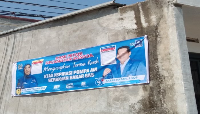 Caleg Provinsi PAN Sebar Spanduk Ganden AYP Tersebar di 14 Kec di Maros ...